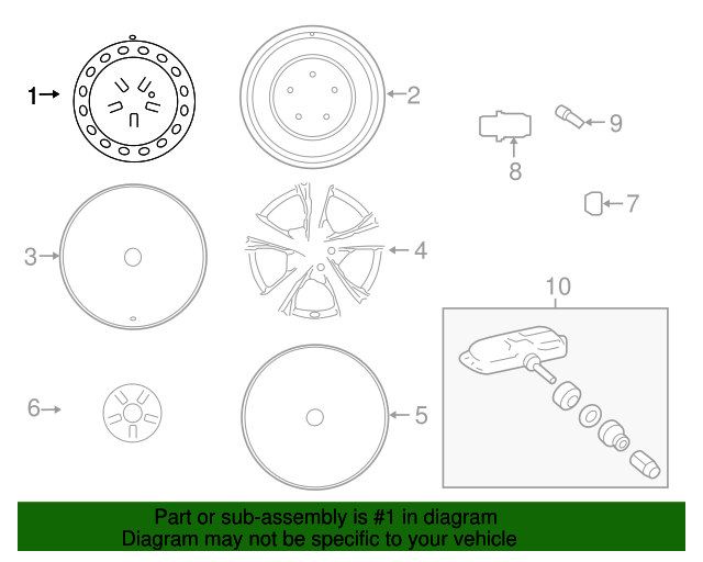 42611-12B70 - Wheel Steel 15 - 2009-2013 Toyota Corolla | OEM Genuine ...