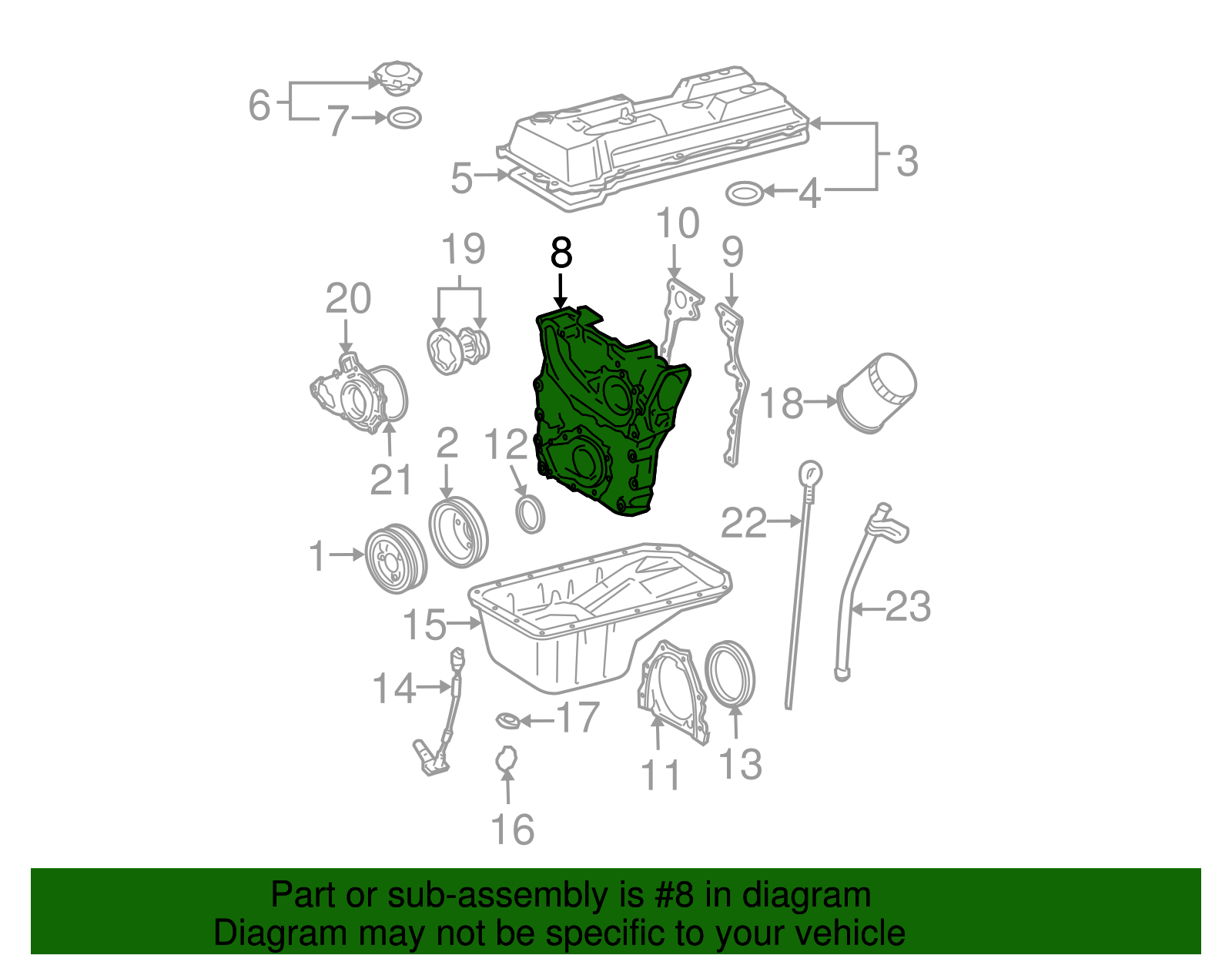 1995-2004 Toyota Tacoma Timing Cover 11301-75030 | Toyota Parts Center