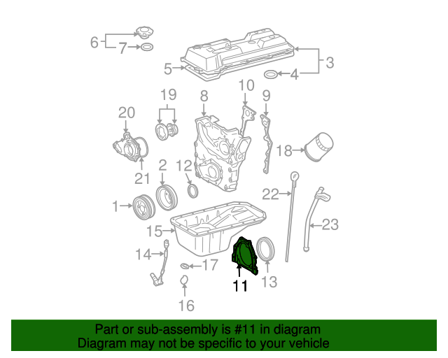 1994-2022 Toyota Rear Main Seal Retainer 11381-75012 | OEM Parts Online