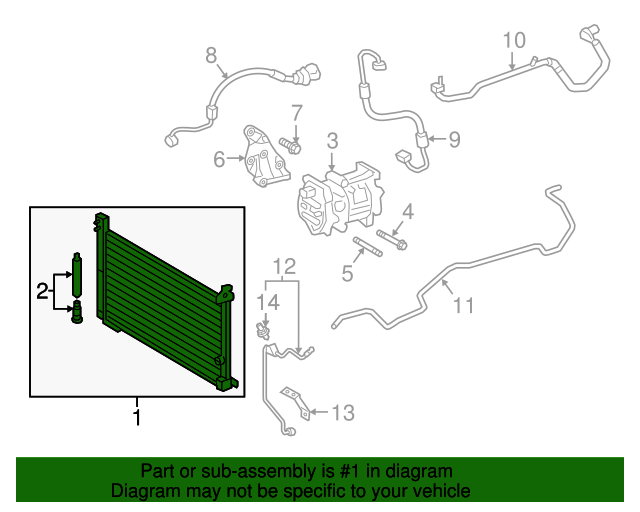 884A0-50040 - Condenser Assembly 2018-2024 Lexus LS500 | Longo Lexus Parts