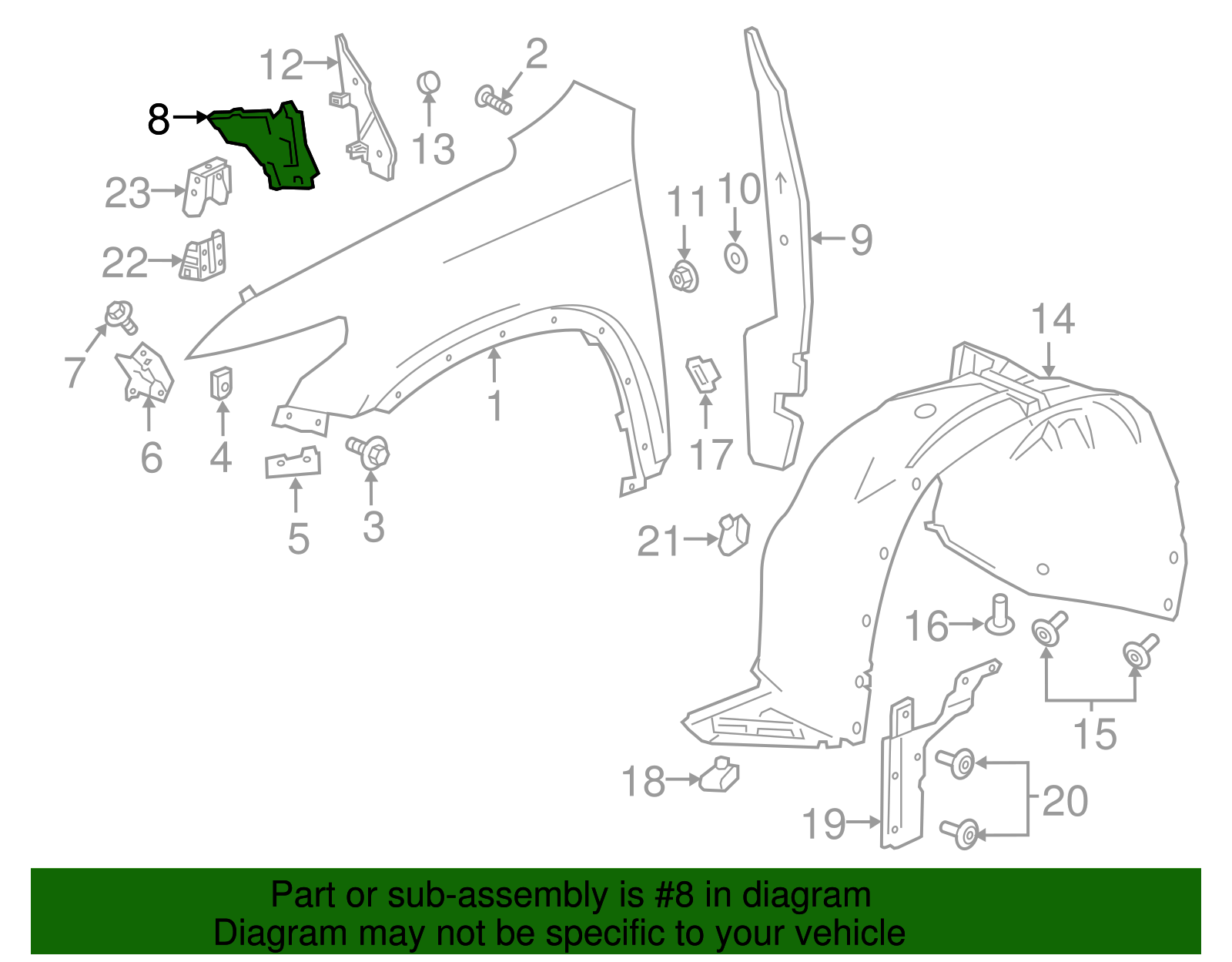 2018-2024 Chevrolet Driver Side Hood Rear Outer Air Inlet Seal 84315278 ...