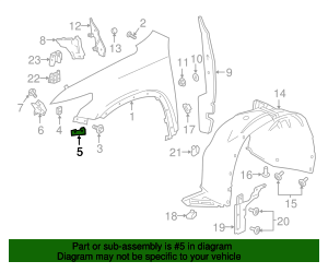 2018-2024 Chevrolet Front Driver Side Fender Front Bracket 84921337 ...