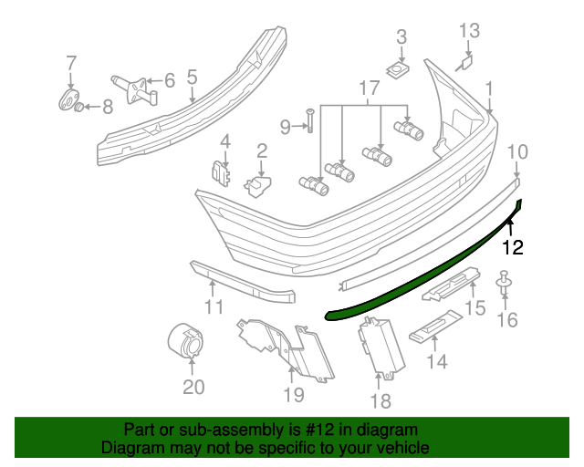51128208926 - 1999-2001 BMW Lower Cover (51-12-8-208-926) | BMW of ...