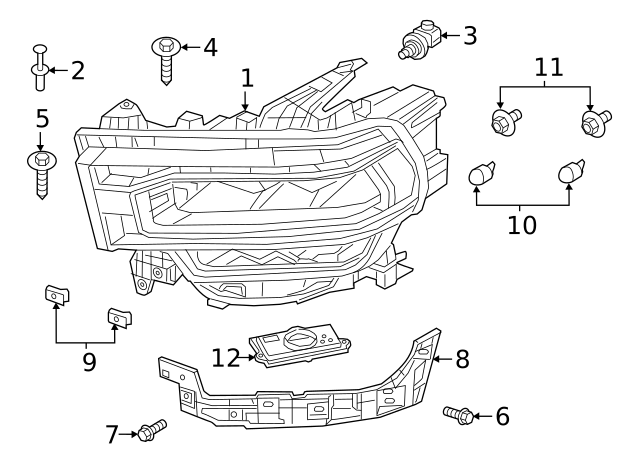 Headlamp 68360178ad | TascaParts.com