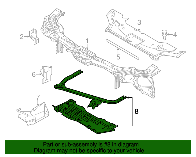 2011-2014 Ford Mustang Lower Shield BR3Z-17626-A | TascaParts.com