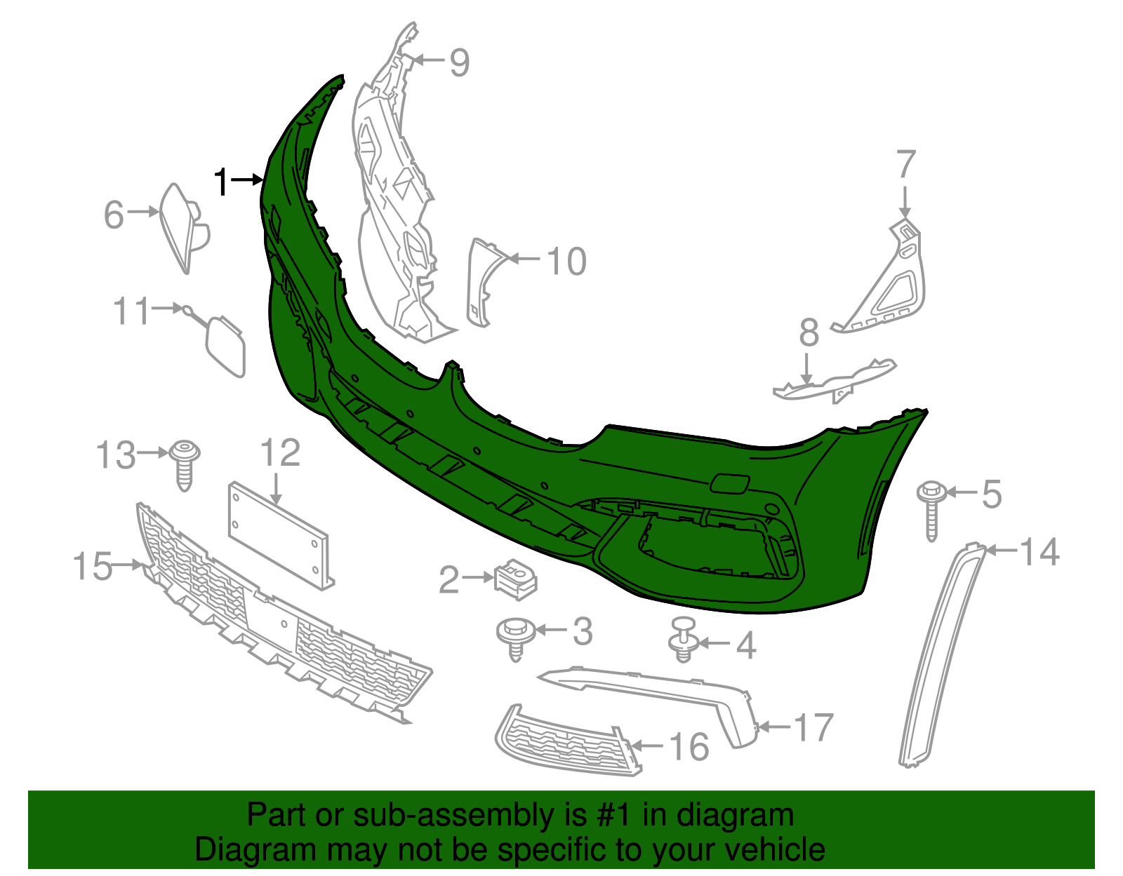 51118064755 - 2016-2019 BMW Bumper Cover (51-11-8-064-755) | BMW of ...