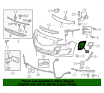 Genuine OEM Passenger Side Front Bumper Fascia Outer Insert Molding ...