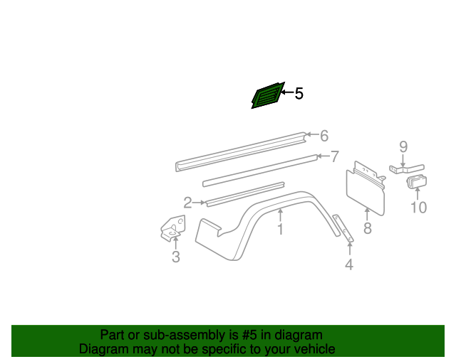 463-881-00-85 - Fender Insert Emblem 2004-2018 Mercedes-Benz ...