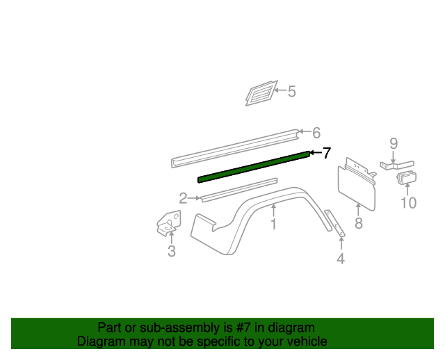 Genuine OEM Trim Molding | 463-698-11-62 | Fits Select 2002-2018 ...