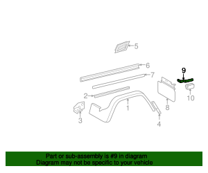2002-2018 Mercedes-Benz Mud Guard Bracket 4638890114 | AutoNationParts.com