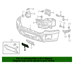 2015-2019 GMC Front Bumper Fascia Center Support Bracket 23178914 GM ...