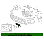 2015-2019 GMC Front Bumper Fascia Center Support Bracket 23178913 GM ...