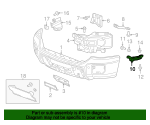 2015-2019 GM Passenger Side Front Bumper Fascia Guide 23465293 ...