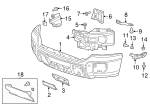 2015-2019 GM Passenger Side Front Bumper Fascia Guide 23465293 GM ...
