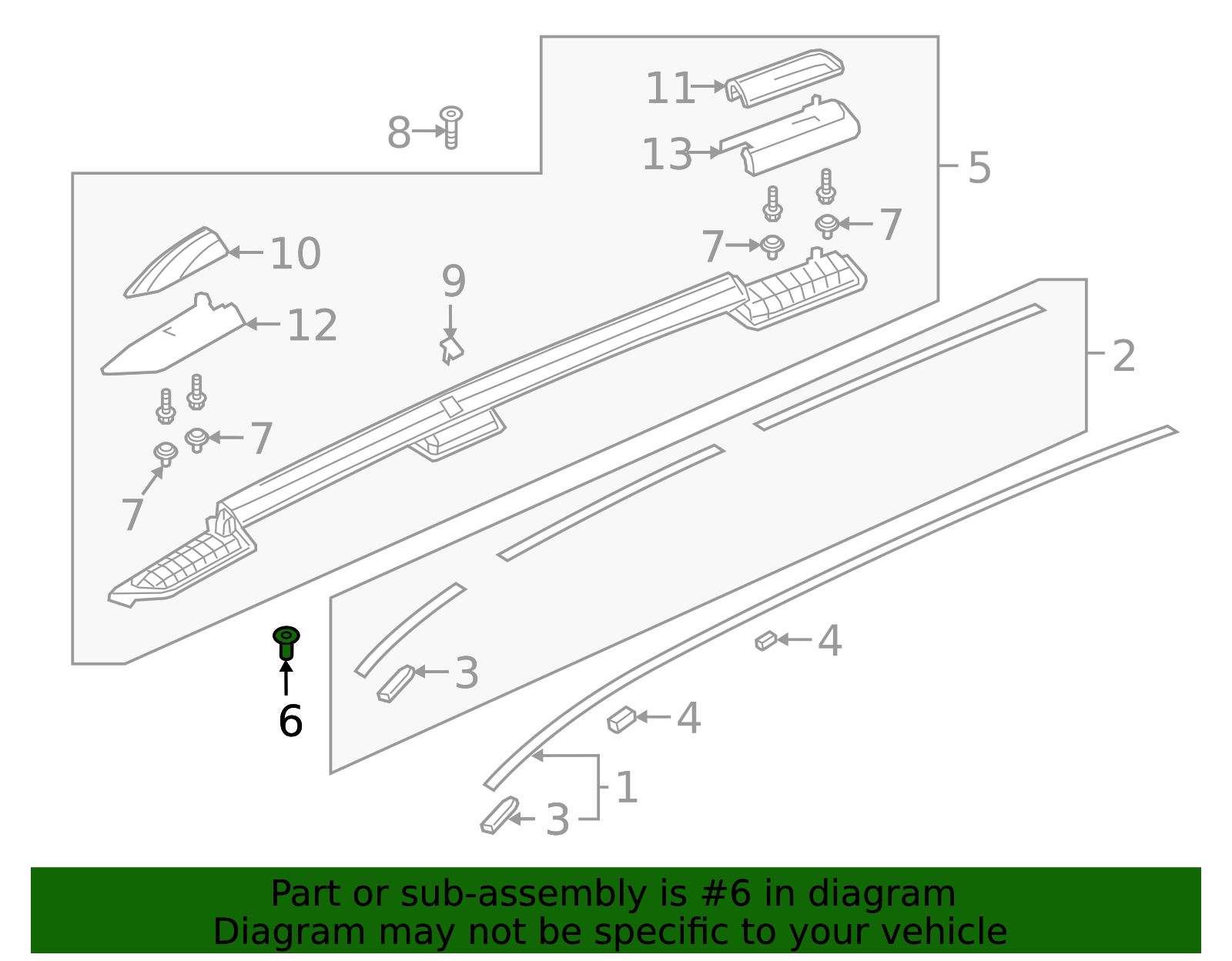 OEM 2019-2025 Honda Passport Roof Rail Nut 90305-TZ6-C01 | Honda ...