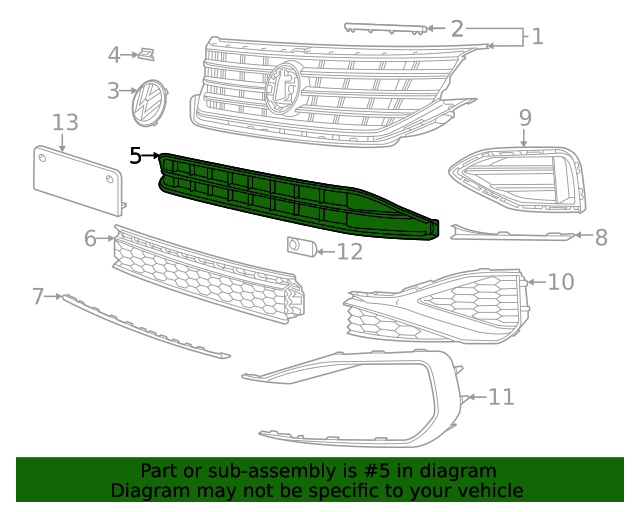 561-853-671-K-9B9 - Grille 2020-2022 Volkswagen Passat | AutoNation Parts