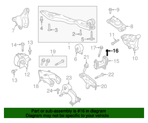 2009-2014 Volkswagen Routan Trans Mount Bracket Mount Bolt WHT-004-369 ...