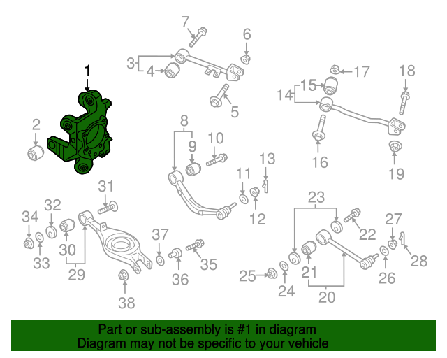 52720-3T000 - Steering Knuckle 2015-2020 Kia K900 | Kia.Parts Store