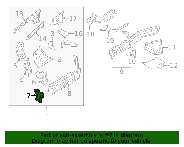 Genuine Bumper Bracket for 2019-2022 Volvo XC40 | Part# 32277219 | Over ...