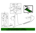 2014-2019 GM Light Ash Gray Driver Side Windshield Garnish Molding ...