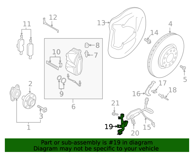 4K0-611-845-K - Brake Hose Bracket 2019-2023 Audi | Audi OEM Parts