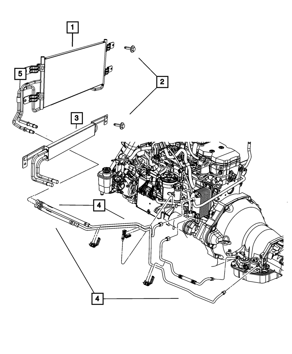 OEM Mopar Oil Cooler Tube And Hose For 2010-2012 Mopar - Part No ...