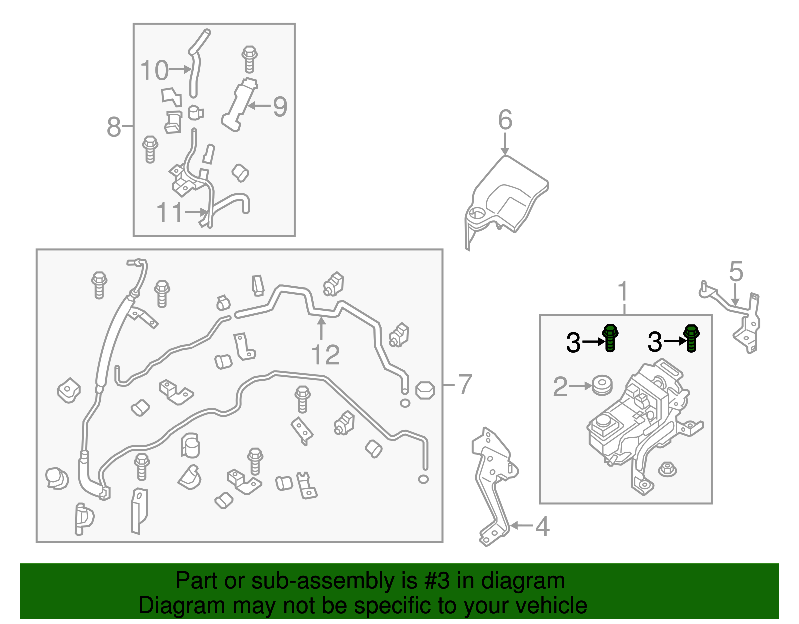 2015-2020 Infiniti QX60 Power Steering Pump Bolt 01121-3KA0A | Infiniti ...