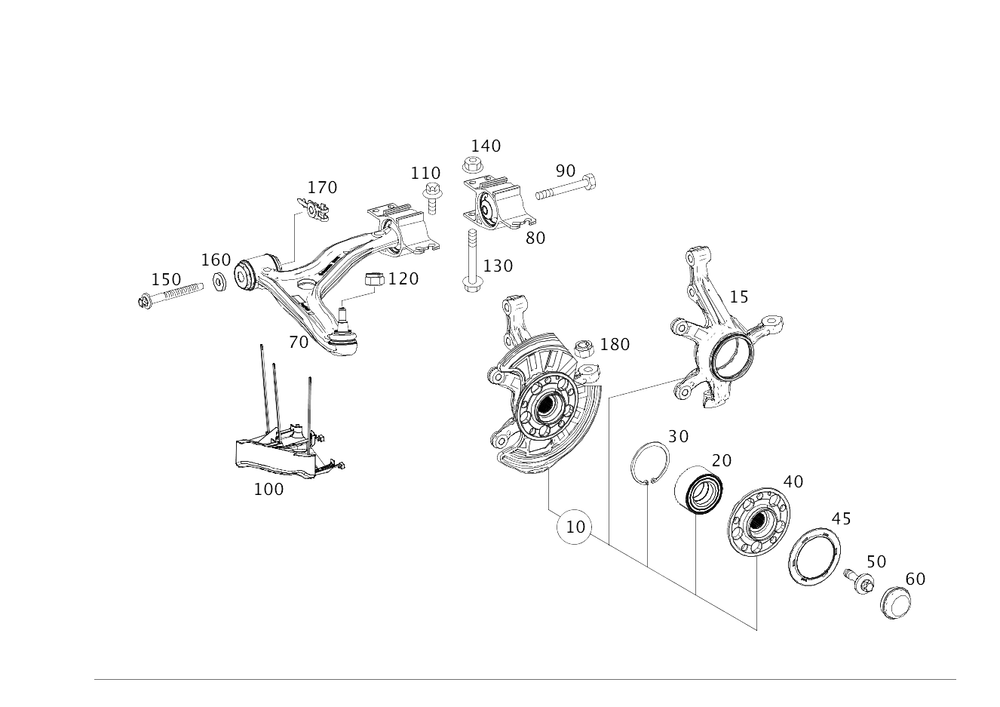 246-333-01-00 - Bearing Element, Elastom 2014-2019 Mercedes-Benz ...