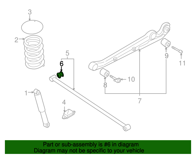 1989-2004 Mitsubishi Track Bar Bushing MB584166 | MitsubishiParts.com