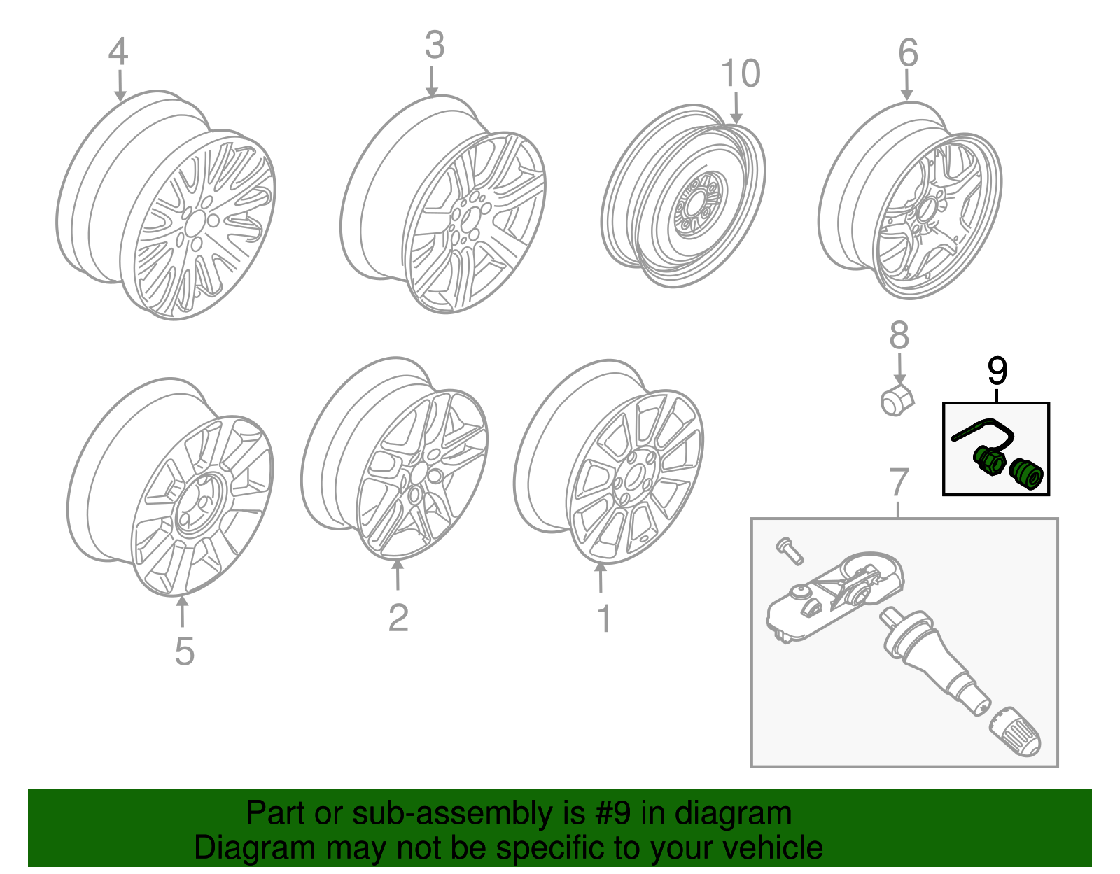 F6SZ-1A043-AA - Wheel Locks - Chrome - Exposed Lugs 2004-2023 Ford ...