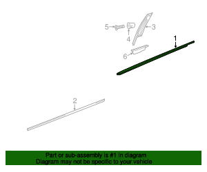 Mercedes-Benz OEM Belt Molding Part# 204-725-27-65 | OEM Vehicle Parts