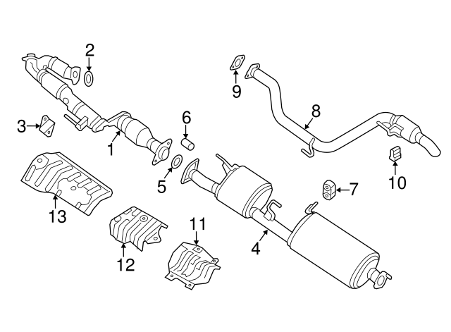 20010-3JV0A - Front Pipe 2014-2015 Nissan Pathfinder | Nissan Parts ...
