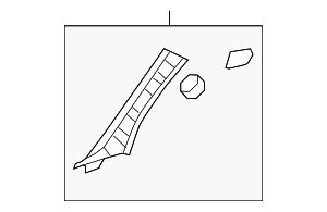 62220-0C060-B0 - Windshield Pillar Trim - 2014-2020 Toyota Tundra ...