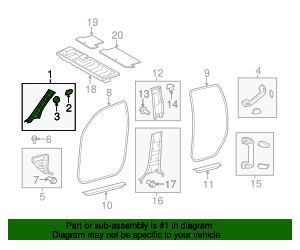 2014-2021 Toyota Tundra 2014-2021 Toyota Tundra - Body A-Pillar Trim ...