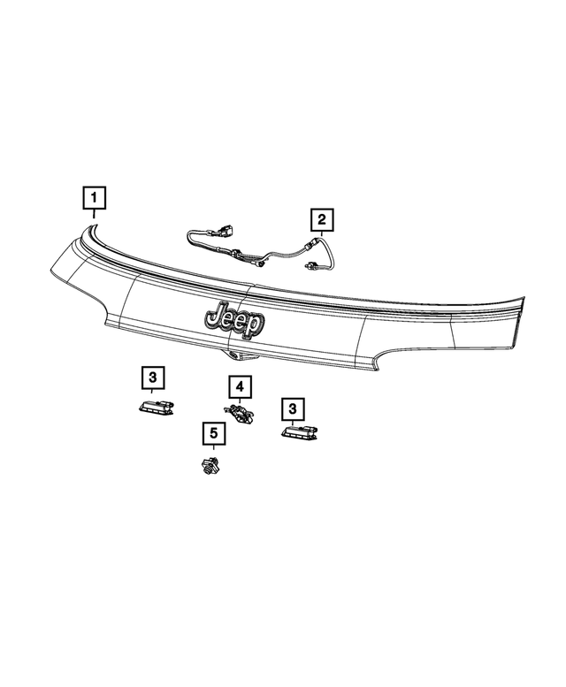 2022 Jeep Compass License Lamp Applique 68569639AA | All Mopar Parts