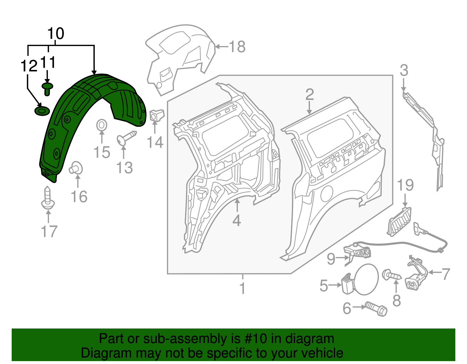 86822-A9700 - Splash Shield 2019-2021 Kia Sedona | Kia.Parts Store