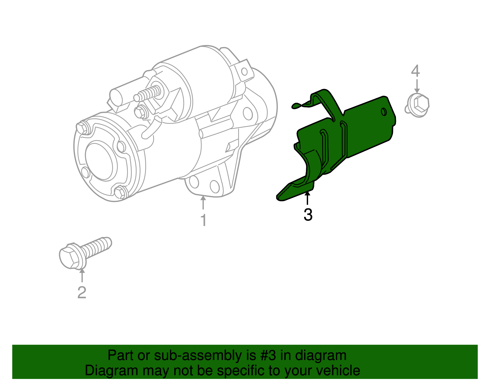 2007-2020 GM Starter Heat Shield 12608820 GM | GMPartsDirect.com