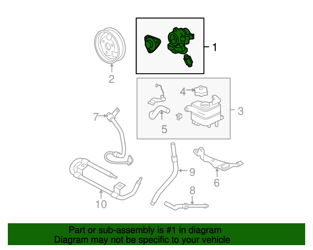 2007-2011 Ford Ranger Power Steering Pump 7L5Z-3A674-D | OEM Parts Online
