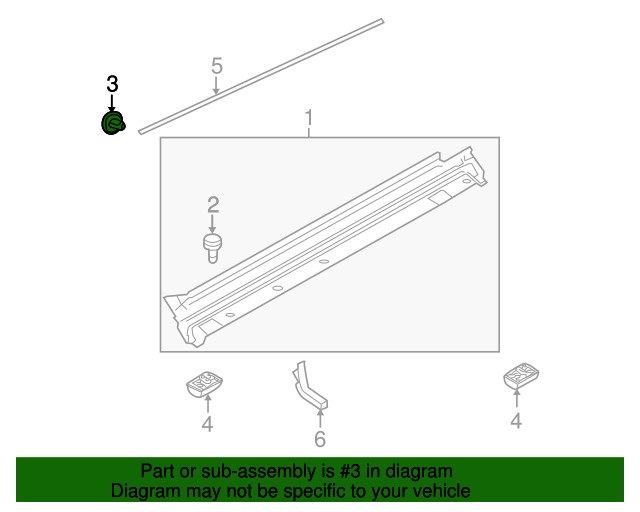 Genuine Rocker Molding Clip for 2010-2012 Land Rover Range Rover | Land ...