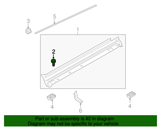 2003-2009 Land Rover Range Rover Rocker Molding Retainer DYC500080 ...