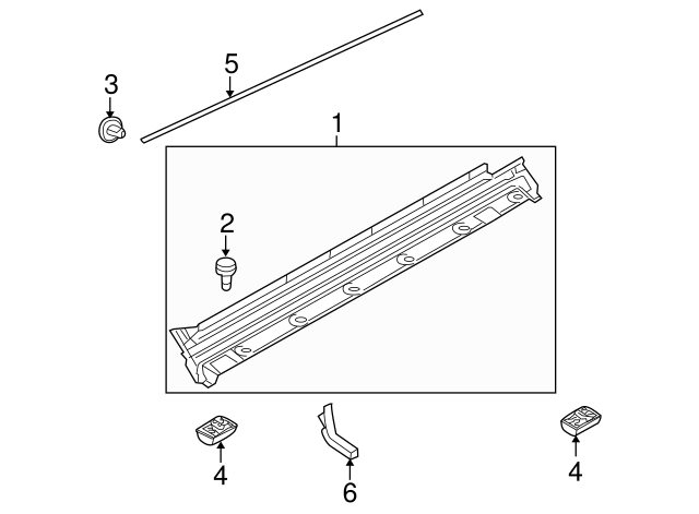 2003-2012 Land Rover Range Rover Rocker Molding LR018384 ...