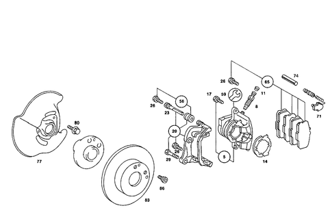 Front Wheel Brake for 1987 Mercedes-Benz 190E | Mercedes-Benz USA Parts