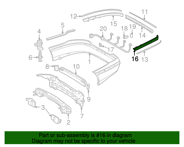 215-885-11-21-9999 - Bumper Trim 2000-2006 Mercedes-Benz | Mercedes ...