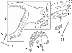 213-630-49-03 - Tail Light Pocket 2021-2023 Mercedes-Benz ...