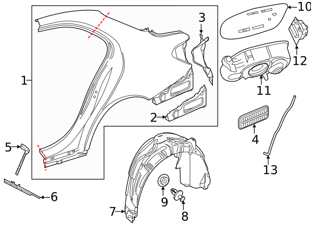 213-630-49-03 - Tail Light Pocket 2021-2023 Mercedes-Benz ...