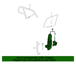 2006-2011 Cadillac DTS Rear Passenger Side Power Window Regulator and ...