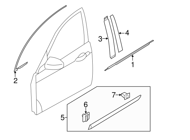 2011-2016 Hyundai Equus Frame Molding 82860-3N010 | OEM Parts Online