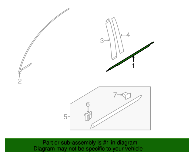 2011-2016 Hyundai Equus Belt Molding 82210-3N010 | OEM Parts Online