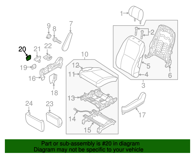 2015-2016 Kia Sedona Knob 89280 A9700BND | OEM Parts Online