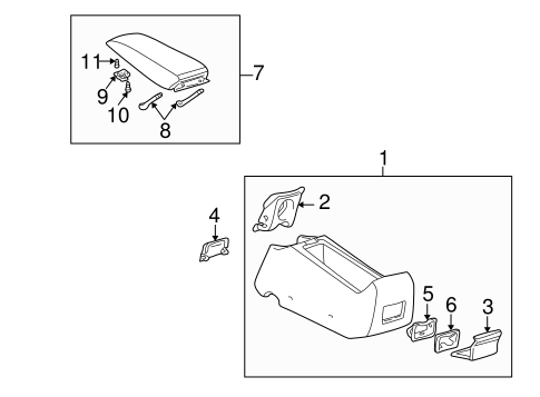 Center Console for 2002 Toyota Prius | Toyota Parts Center